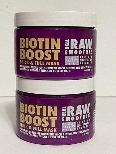 2 Real Raw Biotin Boost Thick And Full Mask Hair Smoothie 12 oz Each | eBay
