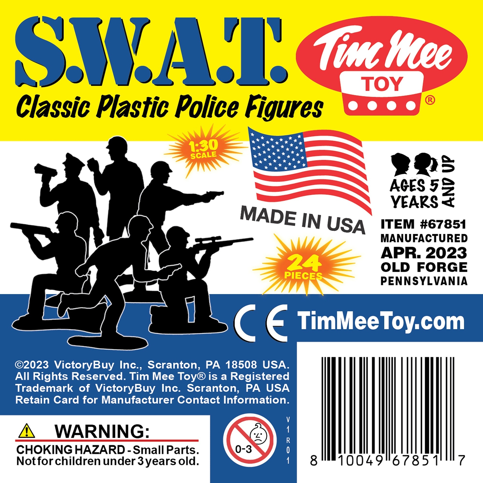 TimMee Processed Plastic SWAT Police Black Blue Tim Mee Army Men ...