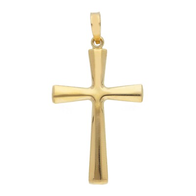 18k yellow gold cross very luster and shiny 30 mm lenght made in Italy ...