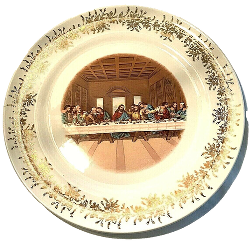 Sanders Mfg Co Nashville Lords Supper Plate 1st Edition 23K Gold Trim ...