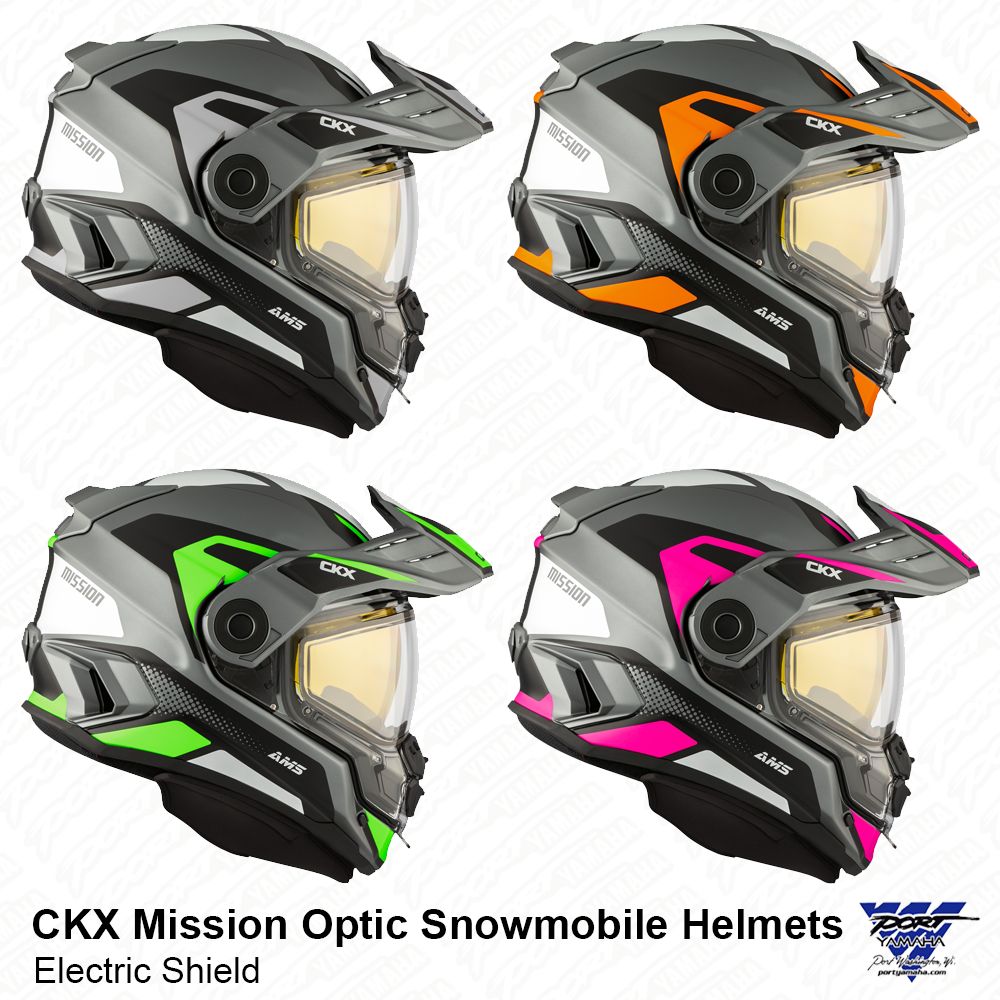 Snowmobile Helmets With Electric CKX Mission AMS Verve Electric