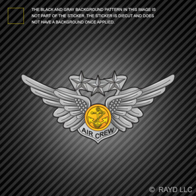 USMC Aircrew Badge Wings Sticker Die Cut Vinyl aviation badges air crew ...