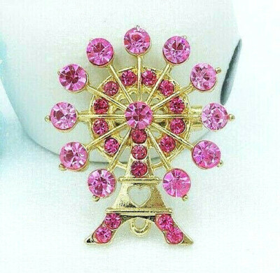 Pink FERRIS WHEEL Rhinestone CIRCUS Amusement THEME Park Eiffel ...