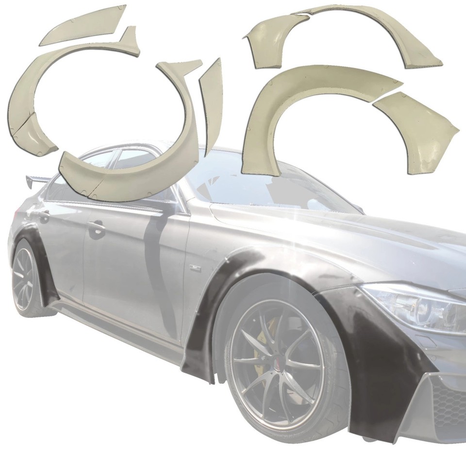 ModeloDrive FRP VP Wide Body Flares Set (F30) 4dr Sedan for 3-Series ...