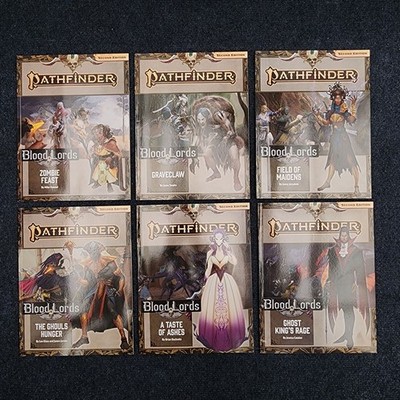 Pathfinder 2E Adventure Path Blood Lords Parts 1-6 Complete Set Second ...