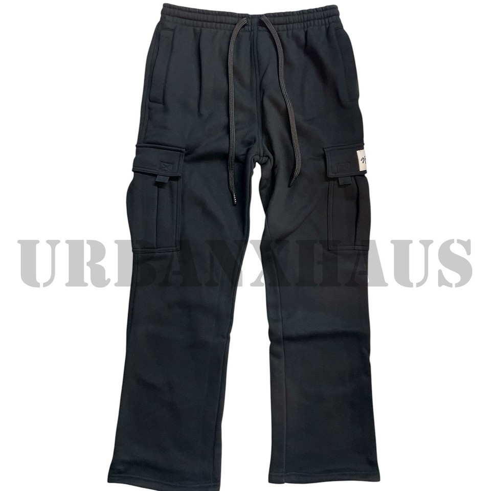 SHAKA WEAR MEN'S FLEECE CARGO SWEATPANTS HEAVYWEIGHT *XS-2X | eBay