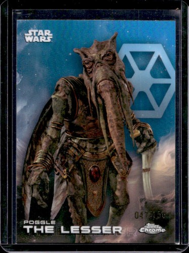 2025 Topps Chrome Star Wars Poggle the Lesser Skywalker Blue Refractor ...