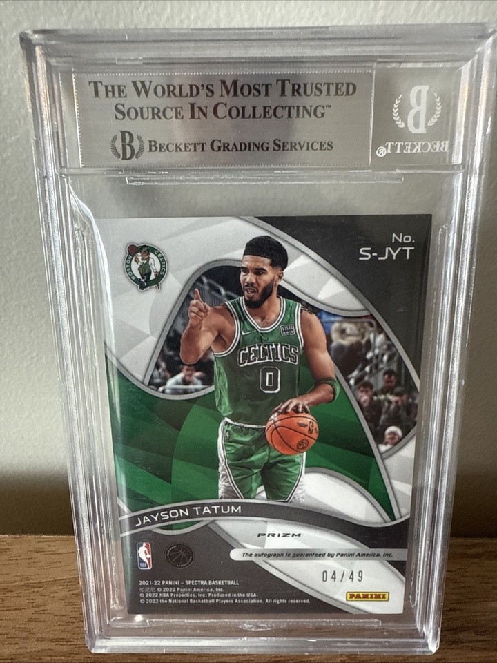 Jayson Tatum 2021-22 Panini Spectra Signatures Autograph #S-JYT 4/49 | eBay