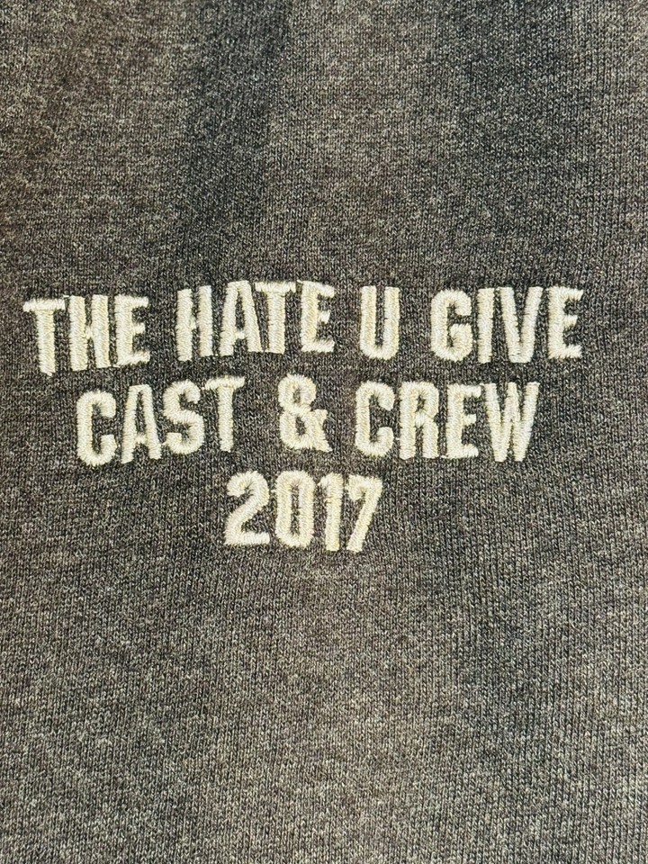 The Hate You Give Movie Cast And Crew Jacket 2017 - Black & Grey XL ...