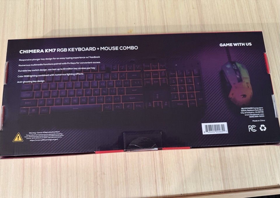 iBuyPower Chimera KM-7 RGB Keyboard and Mouse Combo NEW SEALED | eBay