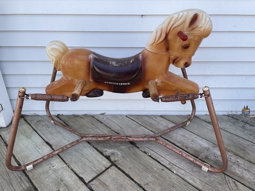Vintage Antique "Wonder Horse" 4-Springs Rocking Bouncing Horse very ...