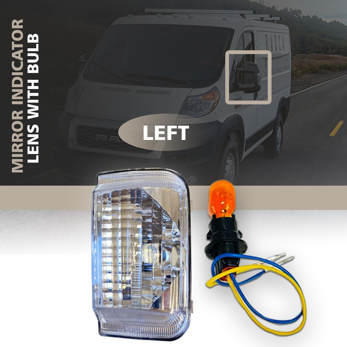 Ram Promaster Indicator Lens Clear Mirror Left Driver Side W Bulb 2019 ...
