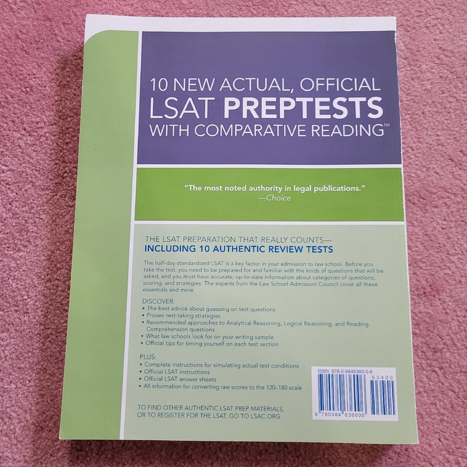 10 New Actual, Official LSAT PrepTests with Comparative Reading ...