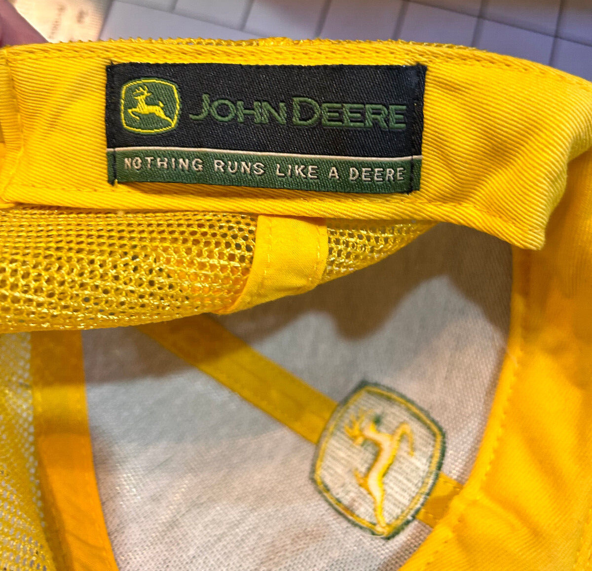 John Deere Green and Yellow Snapback Hat Double Row Cap CYRK | eBay