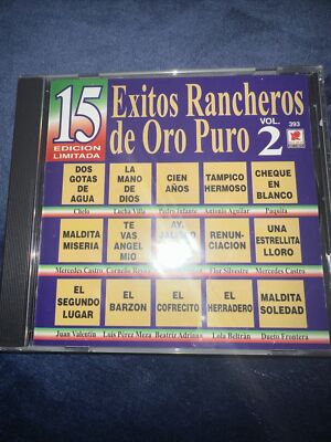 15 Exitos Rancheros De Oro Puro Vol.2 Juan Valentin, Lola Beltran Cd ...