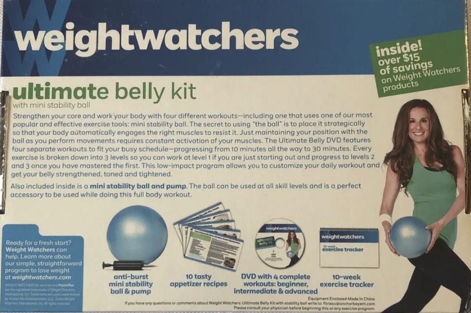 Weight Watchers Ultimate Belly Kit with Mini Stability Ball, NEW Sealed ...