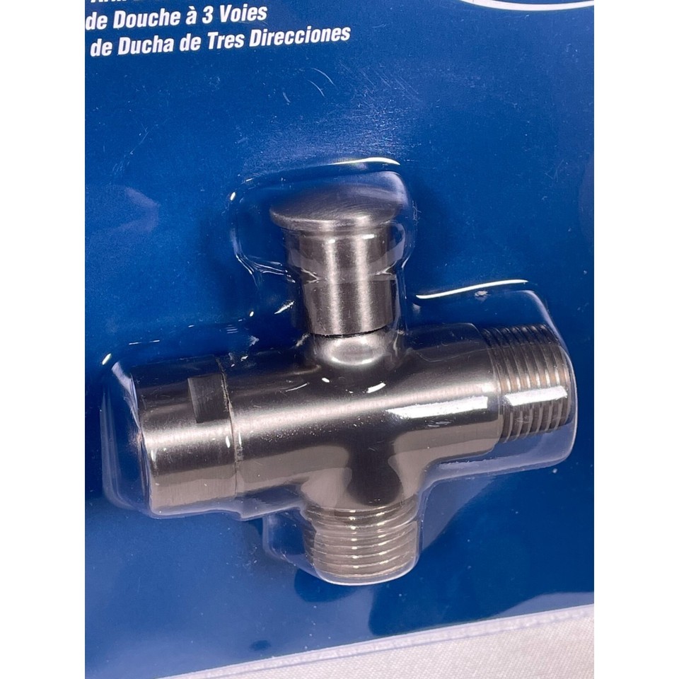 PROFLO Push Button In-Line Shower Arm Diverter w 1/2" Connections ...