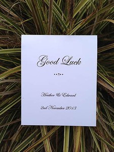 10 x Personalised Lottery ticket holders,Wedding favours, scratch card ...