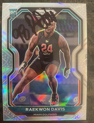 RAEKWON DAVIS 2020 Panini Prizm RC Rookie SILVER SP #341 DOLPHINS ...