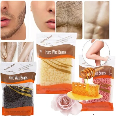 1KG Depilatory Hard Wax Beans Waxing Beads Pellet Hot Brazilian Hair ...