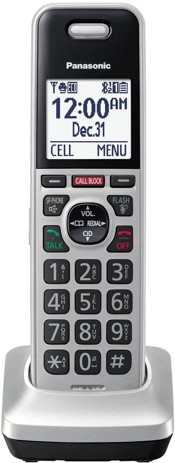Panasonic - KX-TGF975S Link2Cell DECT 6.0 Expandable Cordless Phone ...