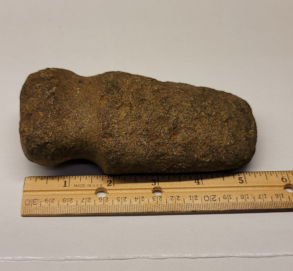 2 Primitive Grooved Stone Axe Heads, Artifacts Large 5.5" 1.4 lbs | eBay