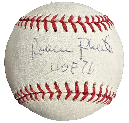 Robin Roberts Autographed Major League Baseball W/ HOF 76 Phillies | eBay