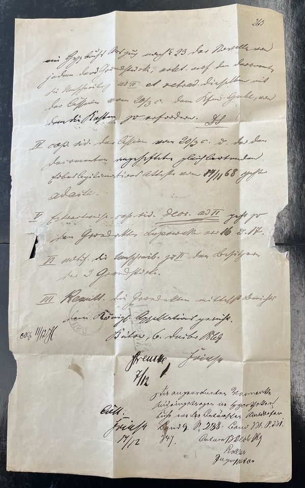 POLAND PRUSSIA 1863 OFFICIAL SFL COESLIN TO BUETOW POMERANIA W ...