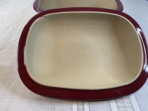 Pampered Chef 3.1 Qt Cranberry Deep Covered Baker Roaster Dutch Oven ...