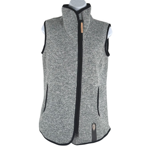 Indygena Paleto Fleece Vest Women Small Gray Polartec Full Zip ...