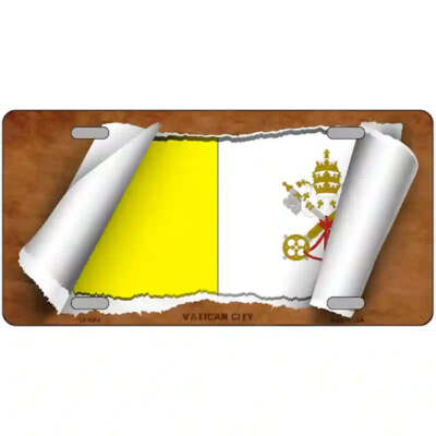 Vatican City Scroll Flag Metal Sign | eBay