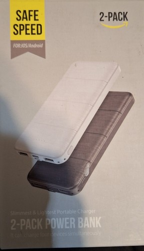 Safe Speed power bank for 2 pack( in one box) brand new 15000 MAH each ...