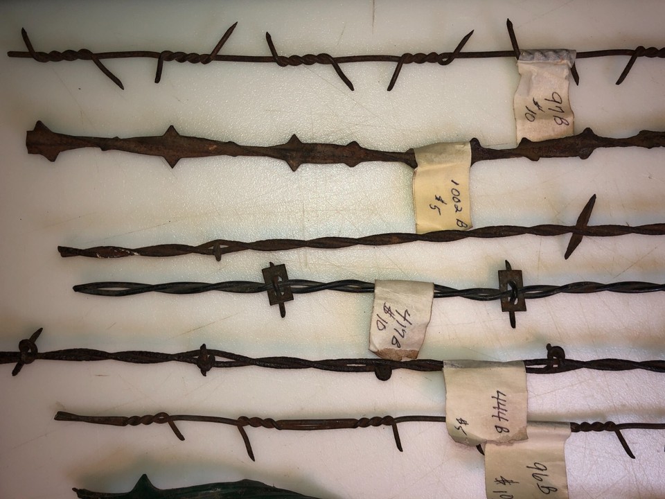 antique barbed wire, 9 identified samples of collectable barbed wire | eBay