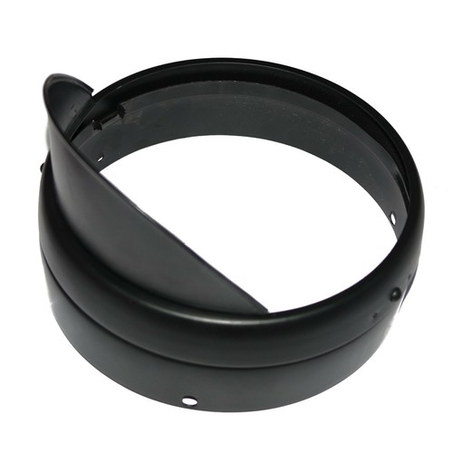 7'' Headlight Inner Outer Rim + shade Peak Black For Royal Enfield ...