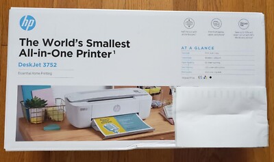 Brand New HP DeskJet 3752 All-in-One Printer, the smallest printer | eBay