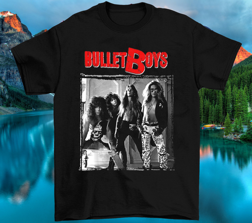 Members Of BulletBoys Band Heavy Cotton Black All Size Unisex Tee Shirt ...