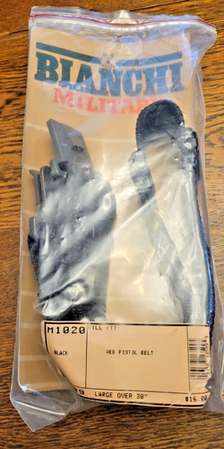 Bianchi M1020 Military Web Pistol Belt, Black, Large Fits 30"- 48 ...