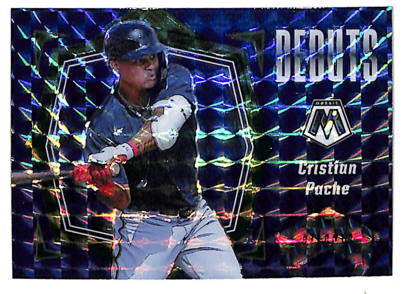2021 Panini Mosaic Cristian Pache Debuts GREEN refractor rookie card ...