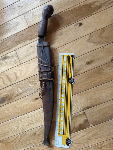 Vintage Philippine Curved Blade short Sword/bolo wood Scabbard | eBay