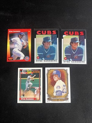 Ryne Sandberg 5 Card MLB Baseball Trading Card Lot Chicago Cubs HOF | eBay