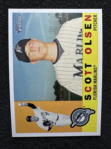 SCOTT OLSEN #272 2009 Topps Heritage Florida Marlins | eBay
