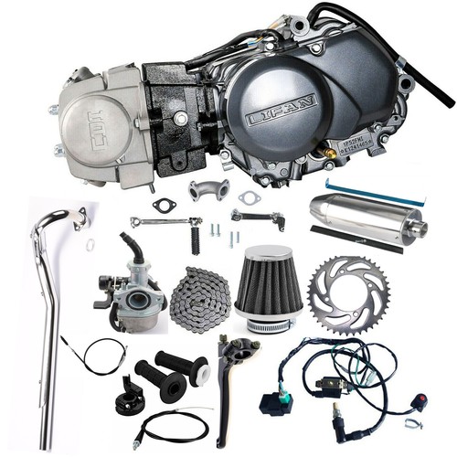 125CC Lifan 4-speed Manual Clutch Dirt Bike Engine Motor Complete Kit ...