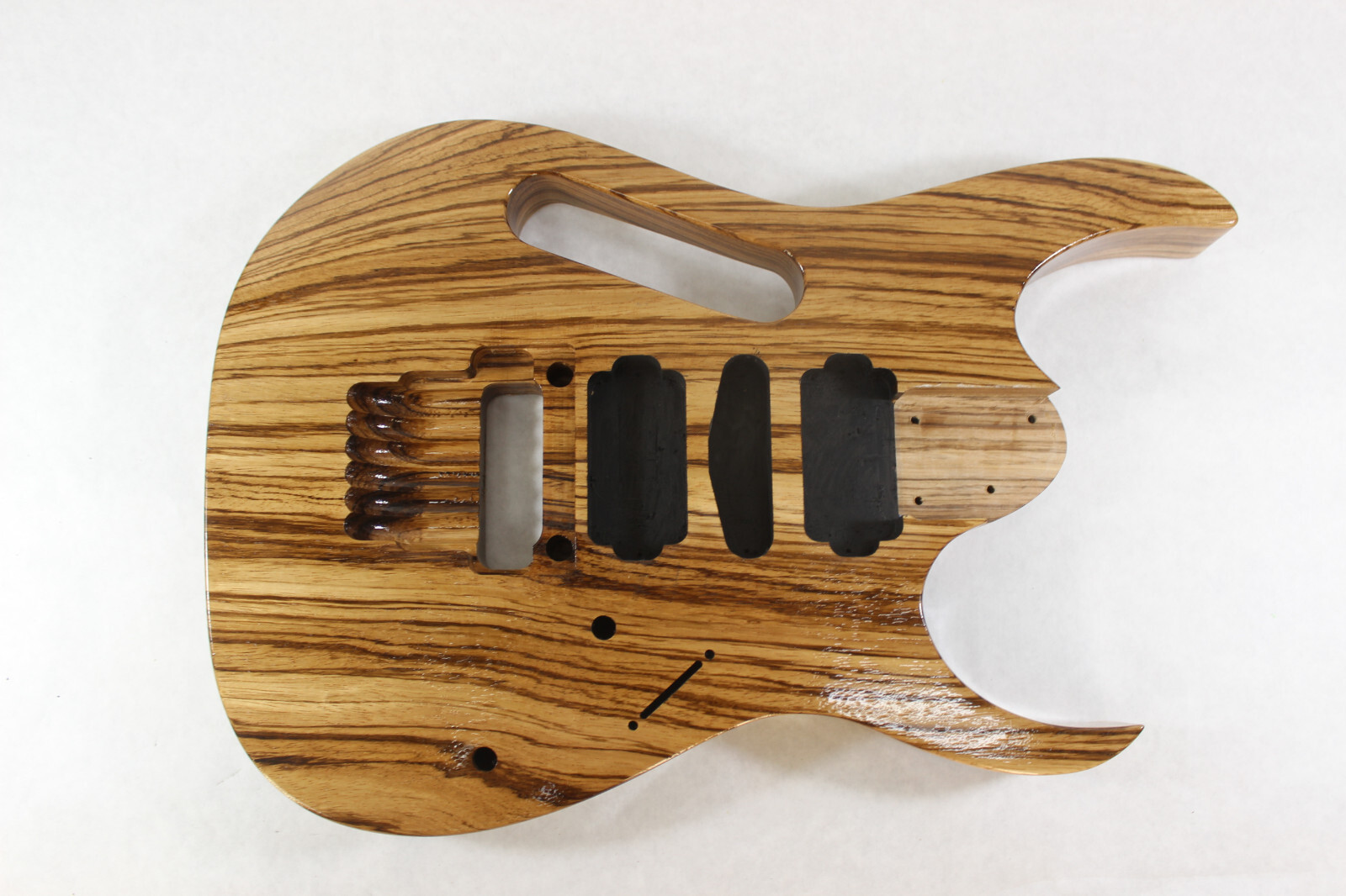 Finished Zebrawood HSH Root Beer Jem body fits Ibanez (tm) RG and Jem ...
