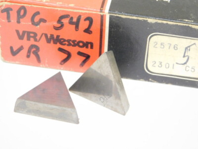 NEW SURPLUS 10PCS. VR/WESSON TPG 542 GRADE: VR77 CARBIDE INSERTS | eBay
