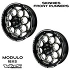 2 VMS RACING MODULO DRAG RIMS WHEELS 18X5 FRONT SKINNIES FOR 11-24 ...