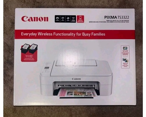 Canon PIXMA TS3322 Wireless Inkjet All-In-One Printer Android, Apple ...