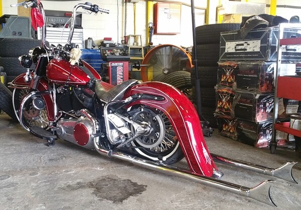 Harley Davidson Softail Heritage Classic FL Fiberglass Cholo Fender 7 ...