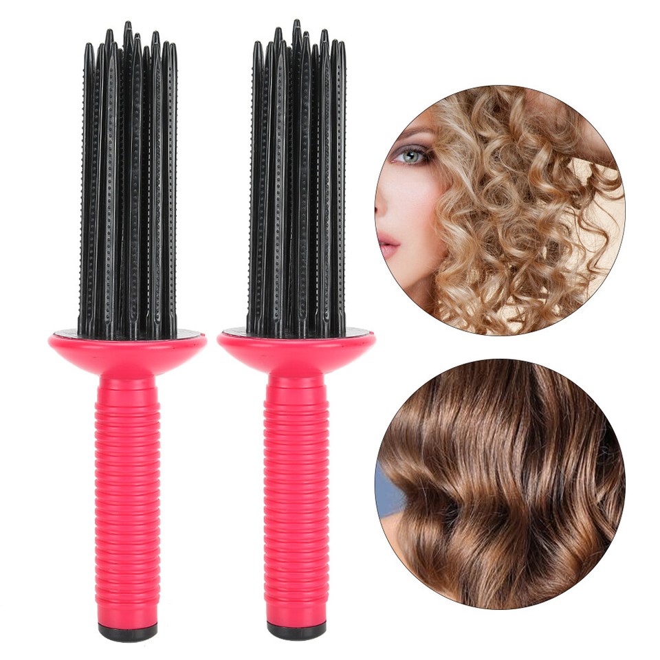 2pcs Hair Curling Roll Comb Fluffy Curling Wand For Hairstyling Tools ...