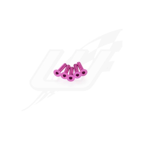 [DE] Hiro Seiko Alloy Hex Socket Flat Head Screw M3x12 [Pink] 5pcs ...
