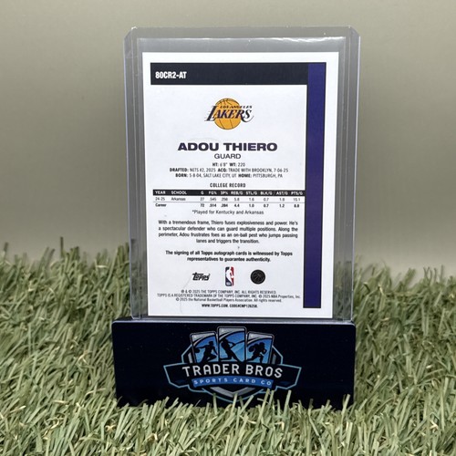 2025 Topps Basketball Adou Thiero Chrome Mega Refractor On Card ...